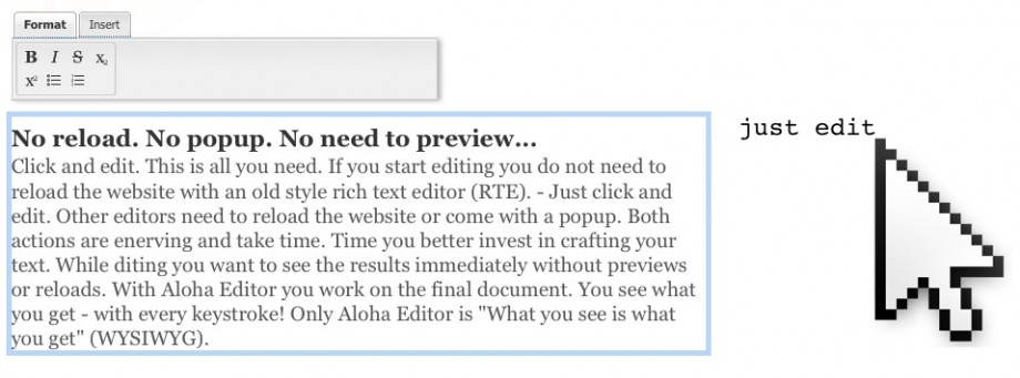 Aloha Editor un editor WYSIWYG creado en HTML5