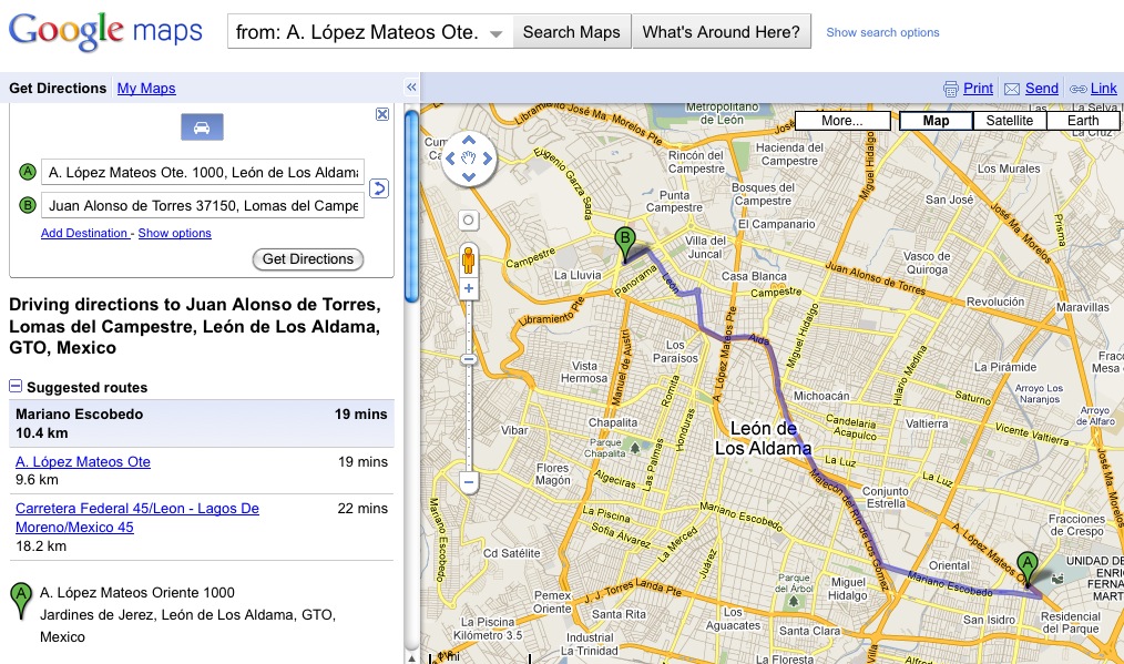 Google Maps ya puede trazar rutas en México (Cómo trazar una ruta)