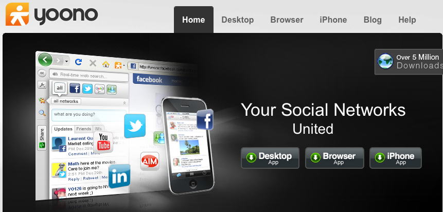 Yoono: conéctate a tus redes sociales y mensajería en un solo lugar