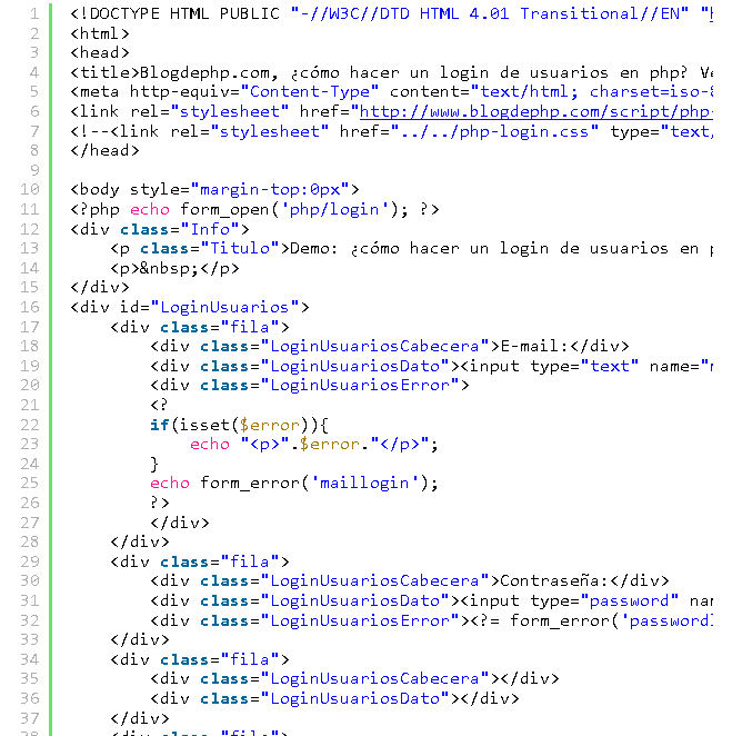 Cómo hacer un login de usuarios en PHP y CodeIgniter
