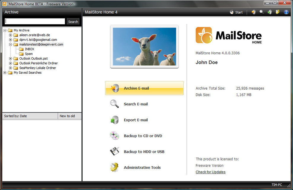 Respalda tus correos de Gmail,Yahoo y Hotmail con MailStore