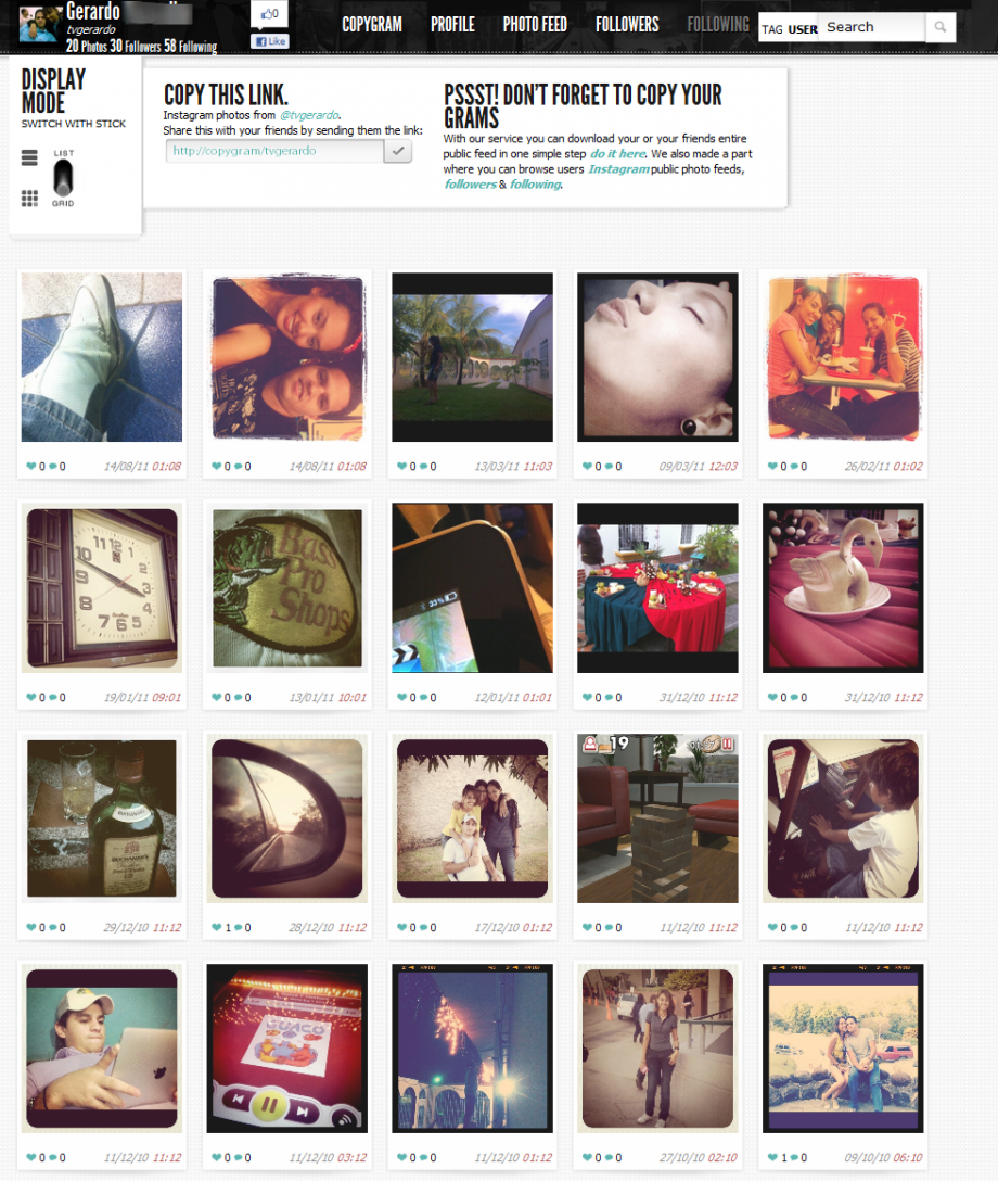 Copygram, o cómo ver las fotos de Instagram en la web y descargarlas