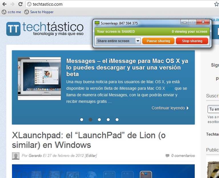 ScreenLeap, comparte tu pantalla a cualquier dispositivo